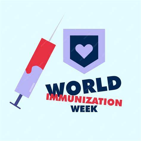 Premium Vector World Immunization Week Design Campaign