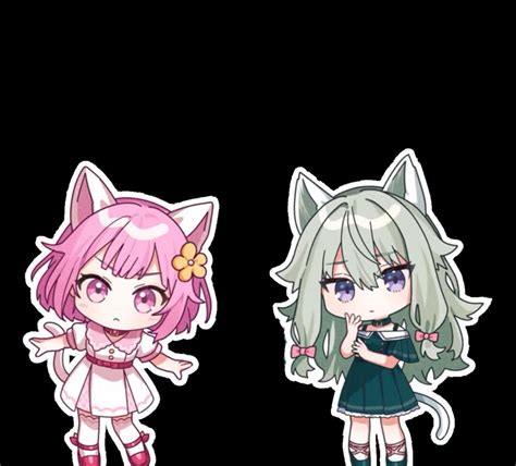 Emu And Nene Cat Cutout Chibis Chibi Emu Cat Life