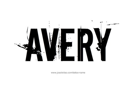 Avery Name Tattoo Designs