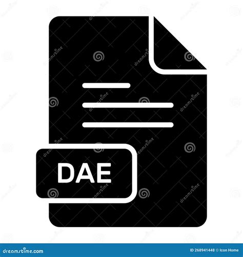 an amazing vector icon of dae file editable design stock vector