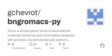 GitHub Gchevrot Bngromacs Py This Is A Simple Python Script To Automate The Molecular