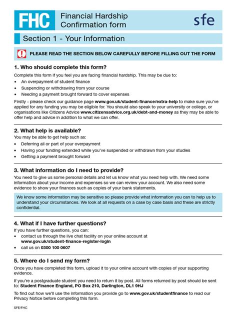 Sfe Financial Hardship Confirmation Form 2223 O Download Free Pdf
