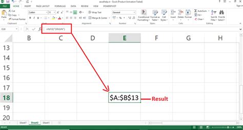 info function to know environment of excel excel help