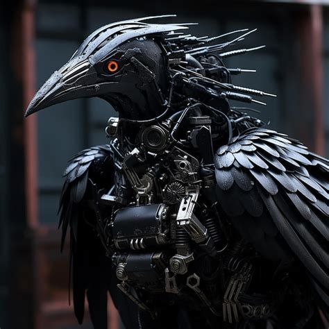 Premium Ai Image Robotic Raven 20