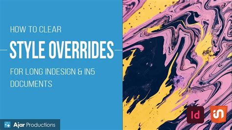 How To Clear Style Overrides — Indesign And In5 Long Document Best Practices Youtube