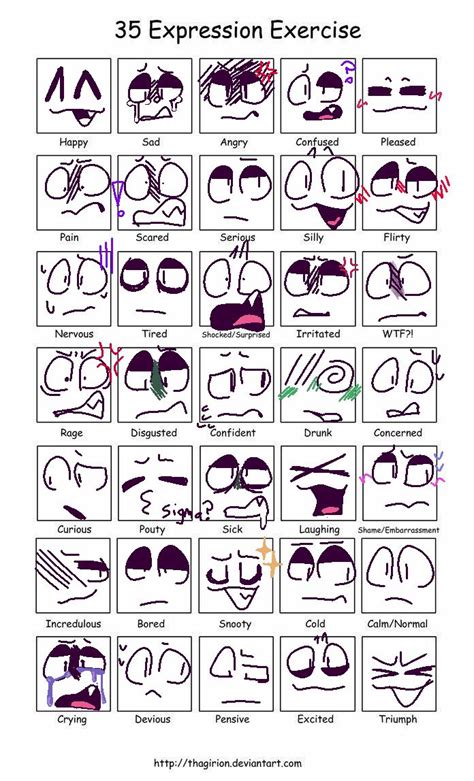 35 Expression Exercise By Me Bocetos De Personas Tutorial De