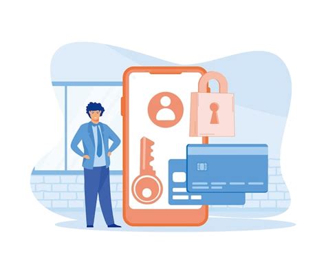 Premium Vector Characters Who Use Cyber Security Services To Protect