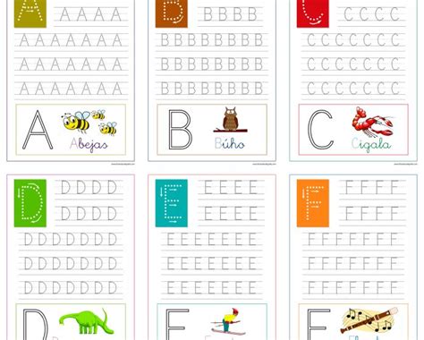 Fichas De Caligrafía Para Aprender A Escribir Las Letras Del Abecedario
