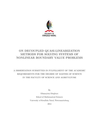 On Decoupled Quasi Linearization Methods For Solving Systems Of