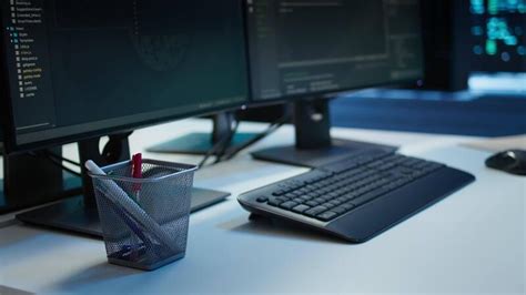 Computers In Data Center Facility Used For Managing Rackmounts Energy Consumption Pcs In High