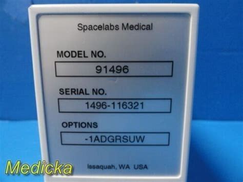 Used Spacelabs 91496 Multiparameter Patient Module For Sale Dotmed Listing 4412846