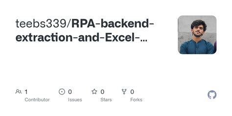 GitHub Teebs RPA Backend Extraction And Excel Manipulation