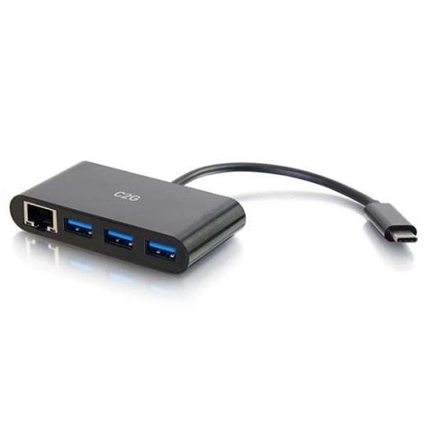 C G Usb C To Ethernet Adapter With Port Usb Hub Black Dell Usa