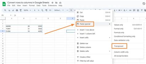 How To Convert Rows To Columns In Google Sheets Tech Junkie