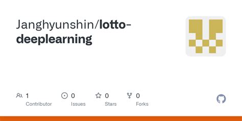 GitHub Janghyunshin Lotto Deeplearning
