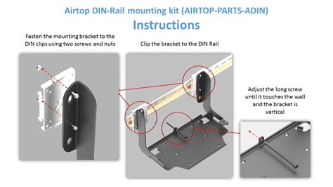 Din Rail Adapter For Airtop Mounting Bracket Compulab Edge Computing