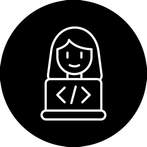 Programmer Coding Tasks Line Circle Inverted 65583528 Vector Art At