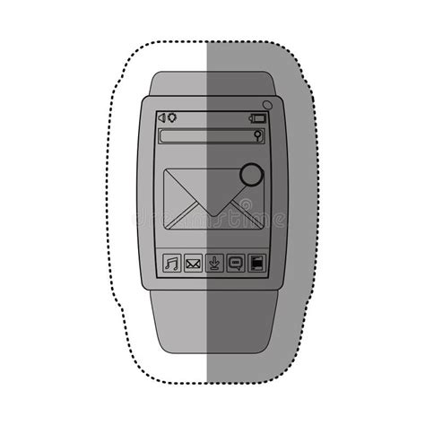 Projeto Esperto Isolado Do Rel Gio Ilustra O Do Vetor Ilustra O De Mobilidade Dispositivo