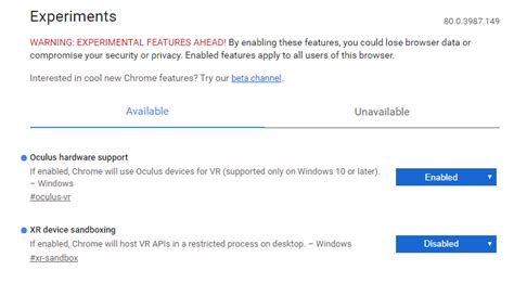 android chrome webxr the specified session configuration is not supported questions
