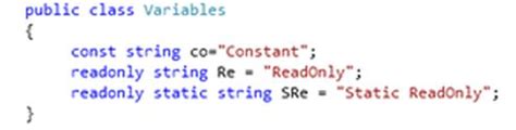 Debasmit Samal S Blog LIKU Const ReadOnly And Static ReadOnly In C