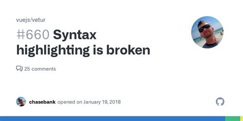 Syntax Highlighting Is Broken Issue Vuejs Vetur GitHub