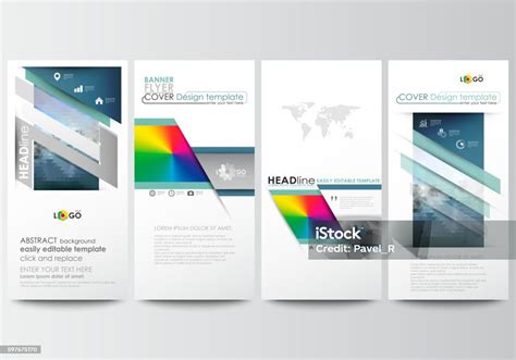 전단지 세트 현대적인 배너 비즈니스 템플릿입니다 커버 디자인 템플릿 쉬운 0명에 대한 스톡 벡터 아트 및 기타 이미지 0명 2차 도형 광고 Istock
