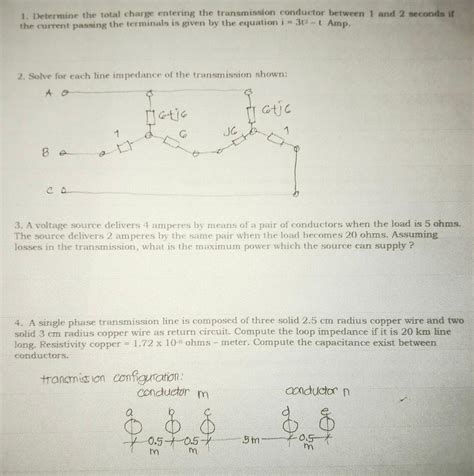 Solved 1 Determine The Total Charge Entering The Chegg Com