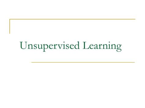 Ml Unsupervised Learningunit2pptpdf