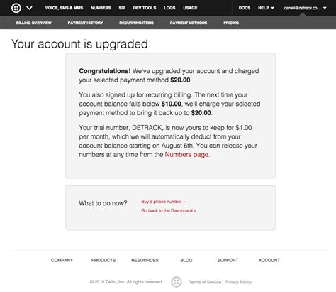 how to sign up for text sms account with twilio detrack