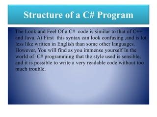 Structure Of A C Program PPT