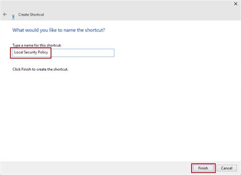 Local Security Policy Shortcut On Windows 10 Desktop