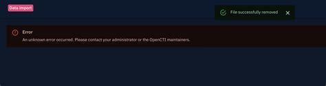 Error When Delete An Import Data · Issue 4182 · Opencti Platform