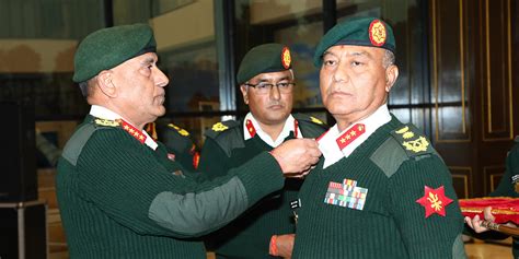 insignia conferred on new lieutenant general ashok raj sigdel himalpress english