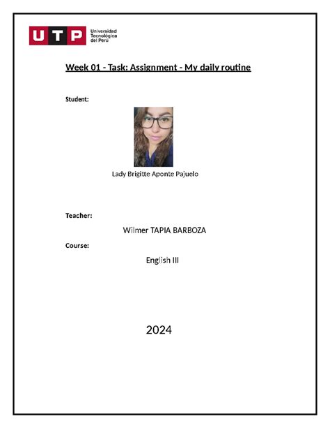 Semana 1 Tarea Ingles Ingles Iii Week 01 Task Assignment My