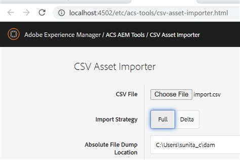Acs Aem Csv Asset Importer Is Not Working In My De Adobe