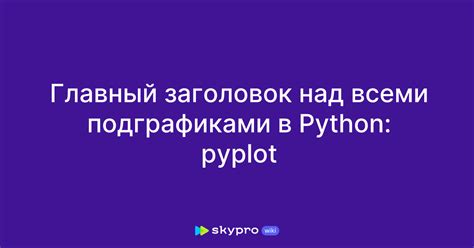 Главный заголовок над всеми подграфиками в Python Pyplot