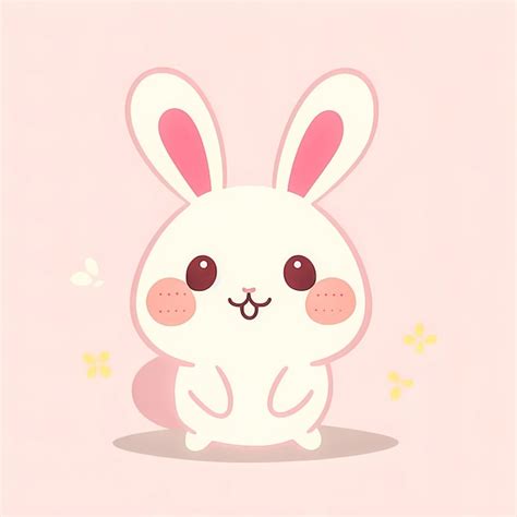 Premium Photo A Pink Background With A Bunny On It