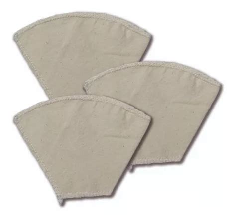 3 Filtros Tela Ecológicos Cafetera Reutilizables Tipo Cono Meses Sin