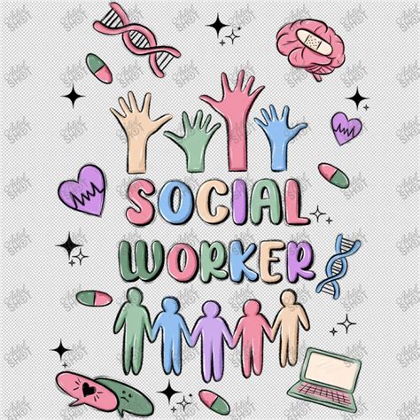 Social Worker Digital Art Social Worker Social Work Books School Social Work