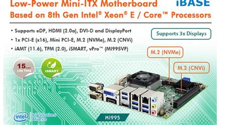 Low Power Mini Itx Motherboard Based On Th Gen Intel Xeon E Core Processors Digital