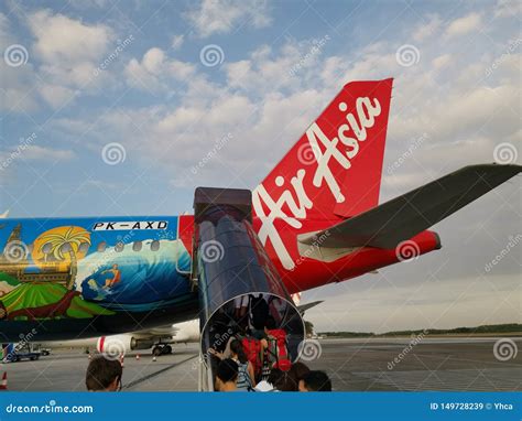 Wings Of Airasia Flight Plane Editorial Stock Image Image Of Flight