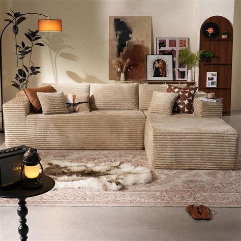 106 Modular Cloud Sectional Sofa Couch L Shaped Lounge Couches For Living Room With Chaise