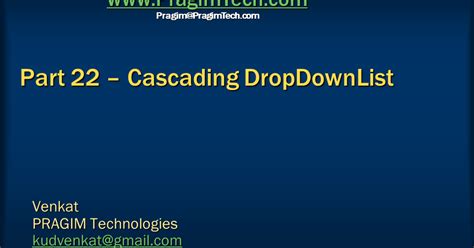 Sql Server Net And C Video Tutorial Part 22 Cascading Dropdownlist