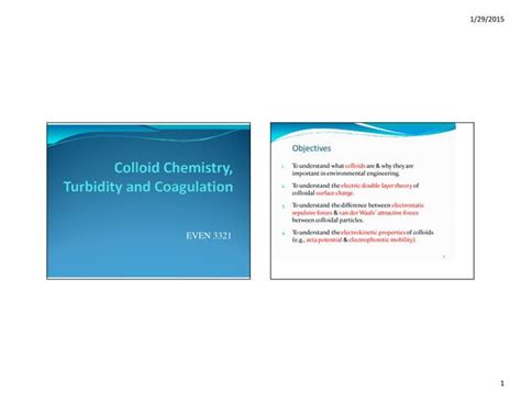 Lab Colloid Chemistry And Turbidity Ppt
