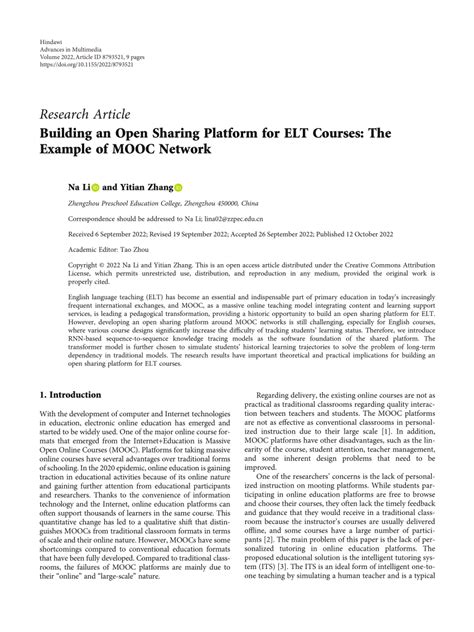 Pdf Building An Open Sharing Platform For Elt Courses The Example Of Mooc Network