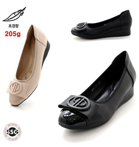 초경량 205g 고무창 3cm 발볼편한 쿠션인솔 리본장식 신기편한 여성 웨지 플랫로퍼 Gs M 867 티몬
