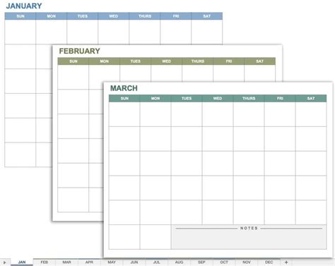Blank Monthly Calendar Template Excel