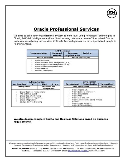 Abaid Ur Rehman On Linkedin We Offer Oracle Professional Services
