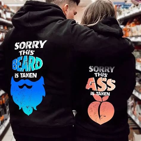 Matching Couple Hoodie Sorry This Beard Is Taken Matching Couples