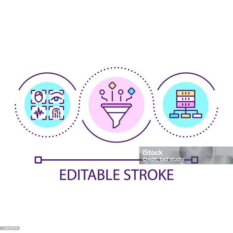 Biometric Data Storage Loop Concept Icon Stock Illustration Download
